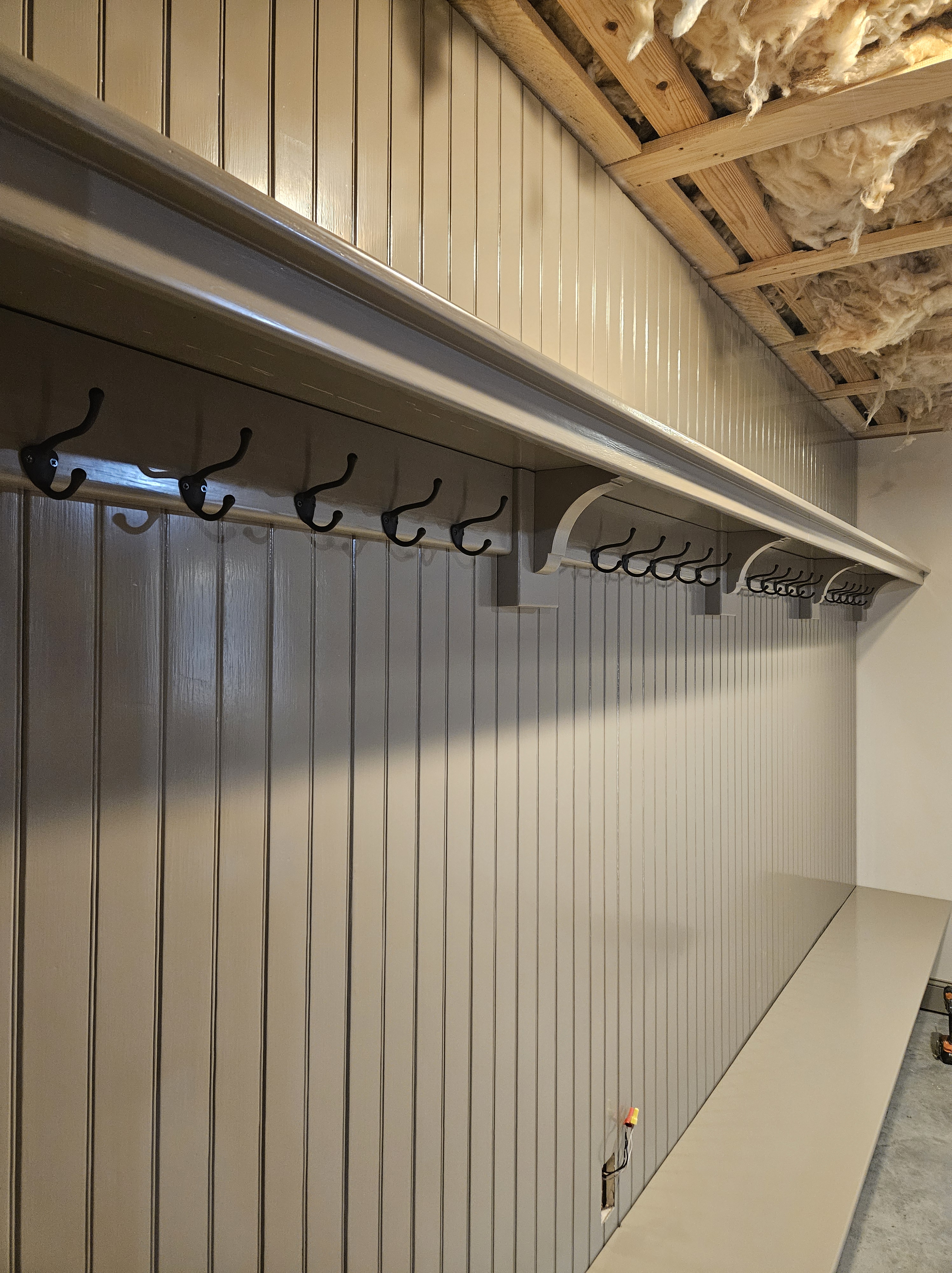 The Ancient Basement–finishing the Mudroom Wall – Cathy At Home on the ...